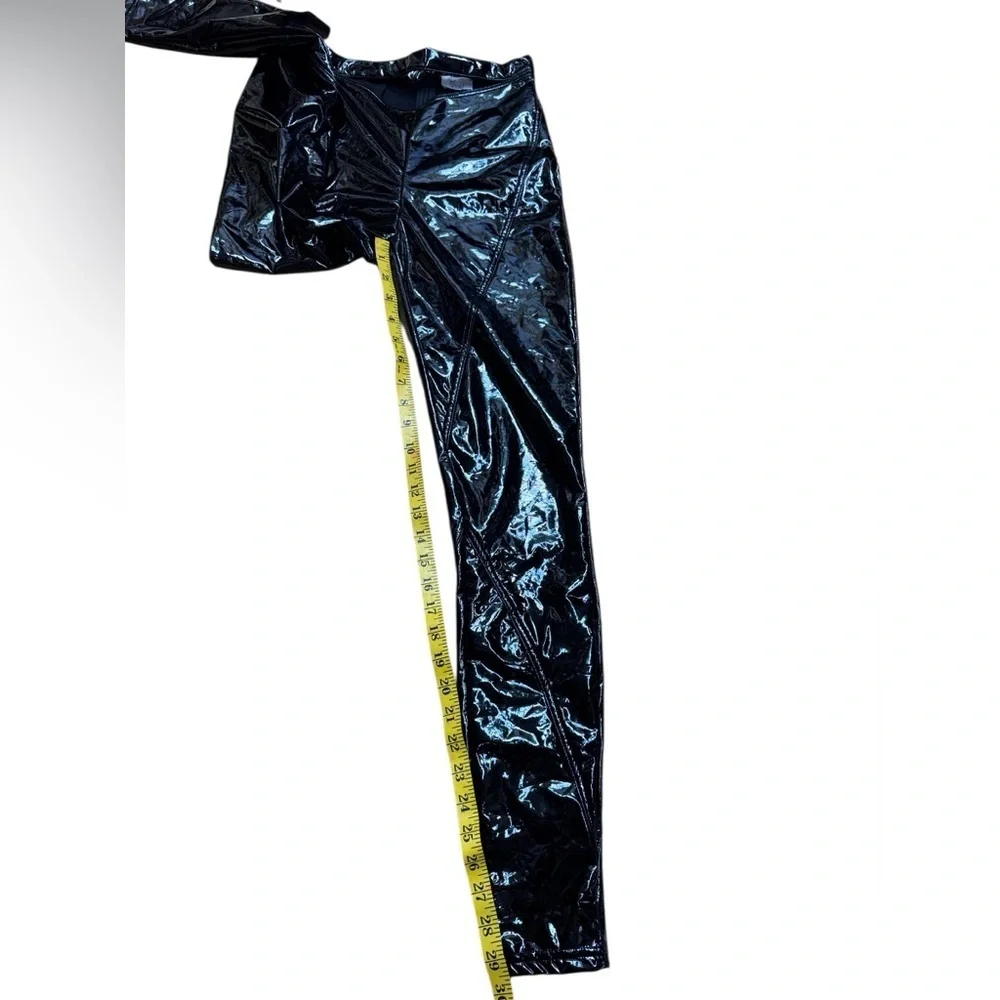 Oh Polly | Pants & Jumpsuits | Oh Polly Black Highwaisted Glossy ...